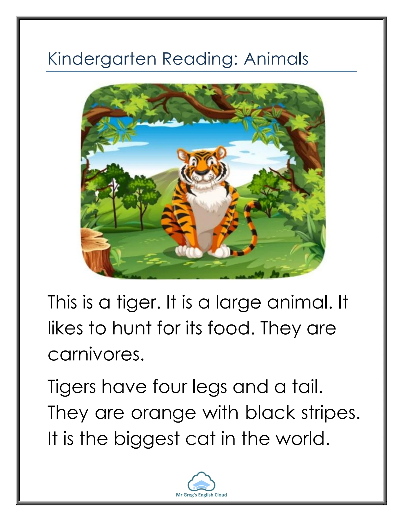 ANIMALS SHORT STORY