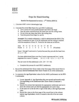 Steps for Hand Scoring BDI-2 (5) - jmfinkel Flip PDF | AnyFlip
