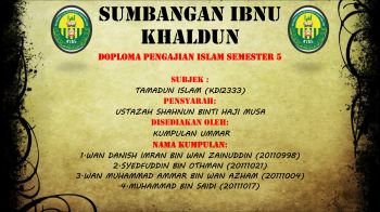 SUMBANGAN IBNU KHALDUN kumpulan(1) (1) - syedfuddinothman Flip PDF | AnyFlip