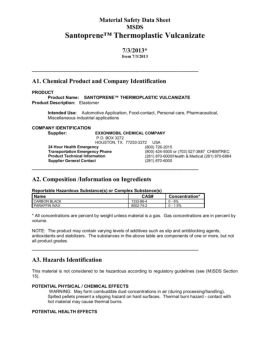 Material Safety Data Sheet MSDS Santoprene™ Thermoplastic ... - Guset User Flip PDF | AnyFlip