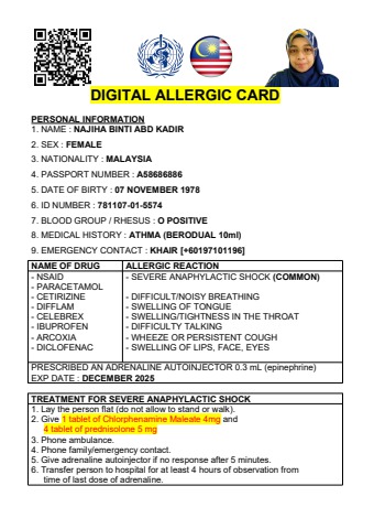 NAJIHA DIGITAL ALLERGIC CARD - g-01031706 Flip PDF | AnyFlip