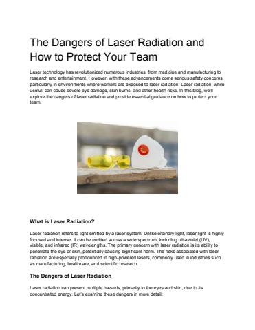 The Dangers of Laser Radiation and How to Protect Your Team-1