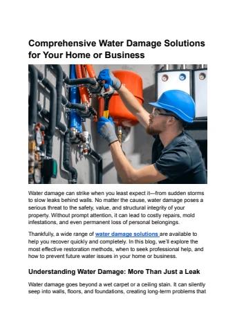 Water Damage Solutions