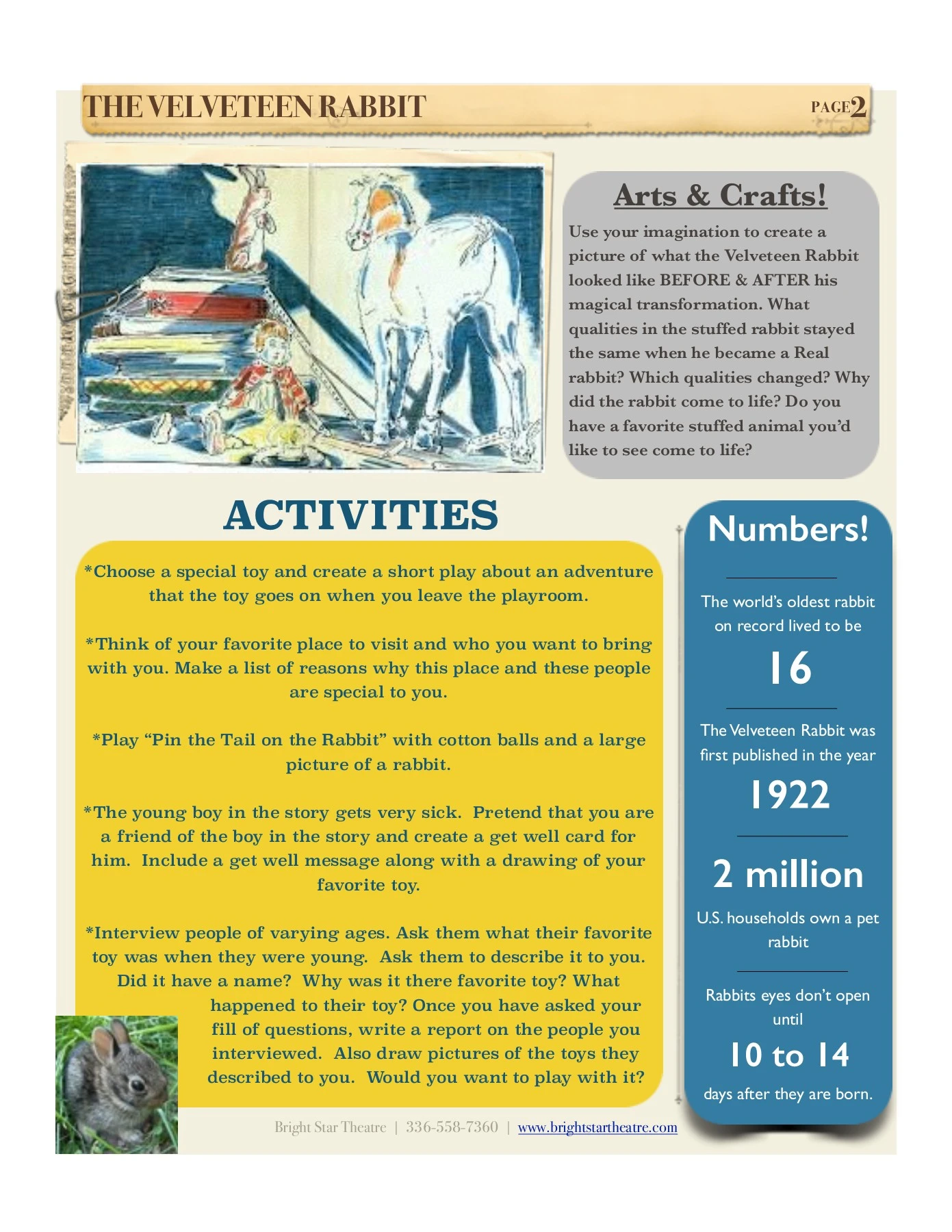 The Velveteen Rabbit Study Guide - brightstartheatre.com