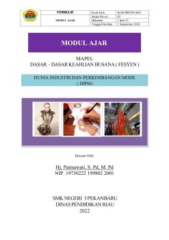 Modul Ajar Dasar - dasar keahlian busana - patmawati22 Flip PDF | AnyFlip