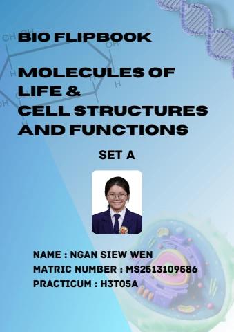 BIO FLIPBOOK MOLECULES OF LIFE & CELL STRUCTURES AND FUNCTIONS