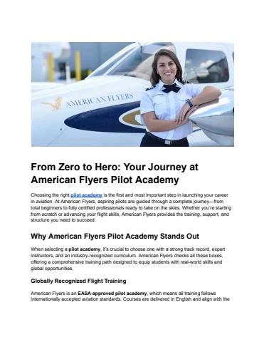 From Zero to Hero_ Your Journey at American Flyers Pilot Academy