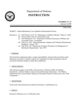 DoD Instruction 4151.20, January 5, 2007 - Guset User Flip PDF | AnyFlip