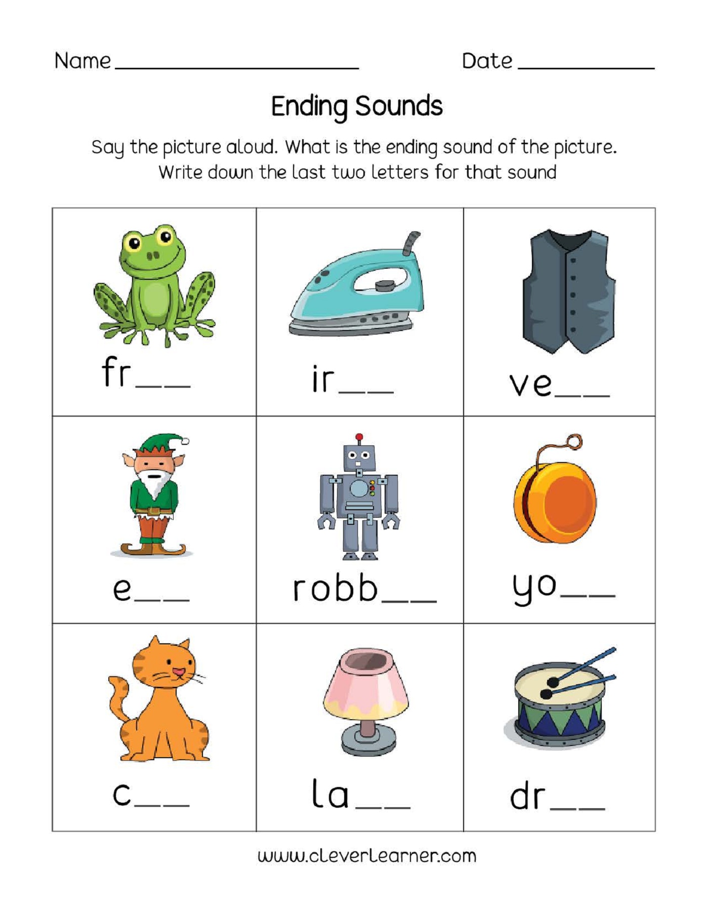 Ending Sounds Worksheets 1st Grade EL Education First Grade Worksheets