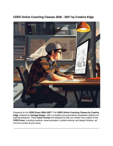 CEED Online Coaching Classes 2026 - 2027 by Creative Edge