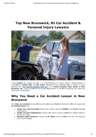 Top New Brunswick, NJ Car Accident & Personal Injury Lawyers