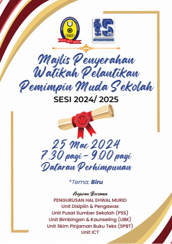 Majlis Lantikan Pemimpin Muda SKBS 2024/25