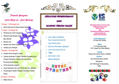 PAMPLET PROGRAM SEKOLAH PENYAYANG - wrosmalinda Flip PDF | AnyFlip