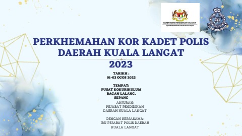 Buku Program Perkhemahan Kor Kadet Polis Daerah Kuala Langat - NOR ...