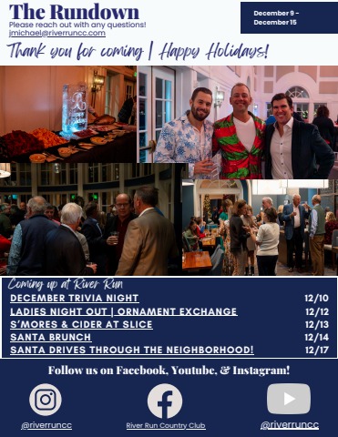 December 9 - December 15 Rundown - River Run Country Club Flip PDF ...