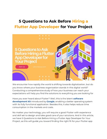 Top 5 Questions to Ask Before Hiring a Flutter App Developer - Piyush R Flip PDF | AnyFlip