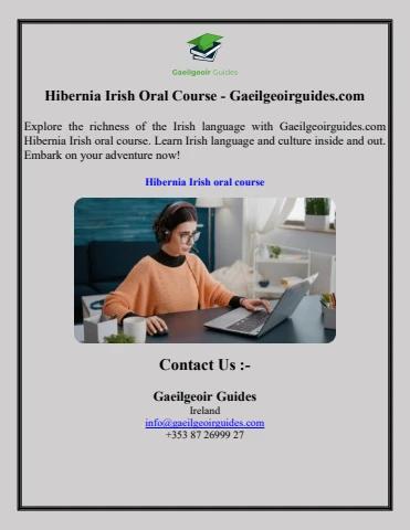 Hibernia Irish Oral Course - Gaeilgeoirguides.com