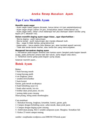 Aneka Resepi Masakan Ayam - Sayakacak Habis Flip PDF | AnyFlip