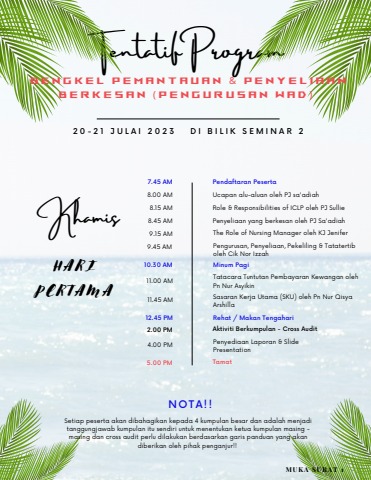 Tentatif Program Bengkel Pemantauan & Penyeliaan Berkesan - yatimj76 ...