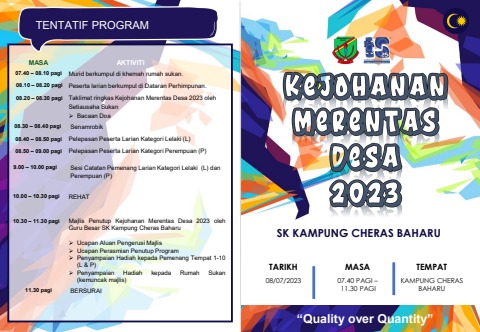 BUKU PROGRAM KEJOHANAN MERENTAS DESA 2023 SK KAMPUNG CHERAS BAHARU