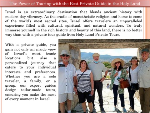 Experience Israel’s Wonders: The Power of Touring with the Best Private ...