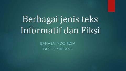 Mengenal jenis teks Informatif dan Fiksi - 20B_70_M Riyan Hidayat Flip ...