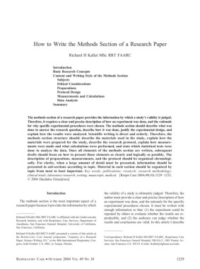 Example Of Methodology Paper