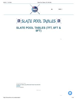 Slate Pool Tables - GeoffVolk Flip PDF | AnyFlip