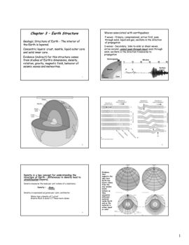 Chapter 3 – Earth Structure