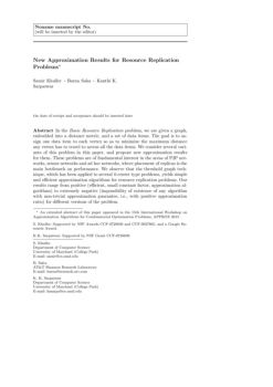 New Approximation Results for Resource Replication Problems - Guset User Flip PDF | AnyFlip