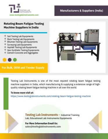 Rotating Beam Fatigue Testing Machine Suppliers in India - Testing ...
