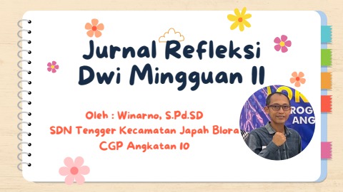 Winarno_Jurnal Refleksi Dwi Mingguan II - WINARNO WINARNO Flip PDF ...