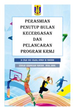 Buku Program Penutup Bulan Kecergasan dan Pelancaran Program KrMj ...