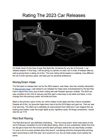 Rating The 2023 Car Releases