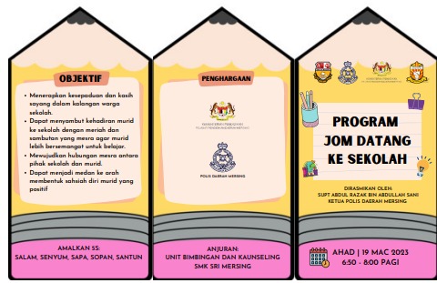 Pamplet Program Jom Datang ke Sekolah - NUR 'IZZATI BINTI IBRAHIM Moe ...
