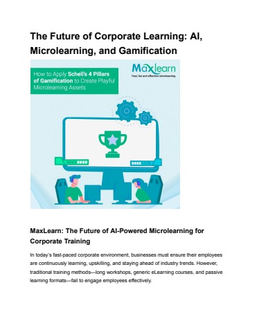 The Future of Corporate Learning_ AI, Microlearning, and Gamification