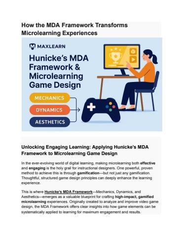 How the MDA Framework Transforms Microlearning Experiences - MaxLearn ...