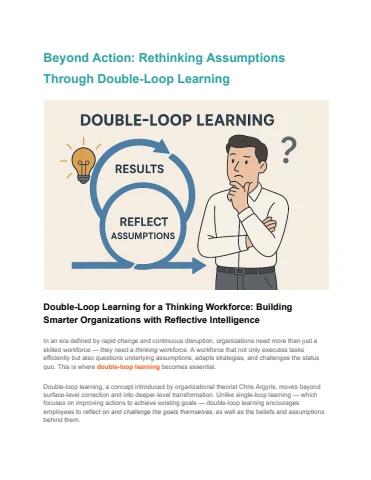 Beyond Action_ Rethinking Assumptions Through Double-Loop Learning