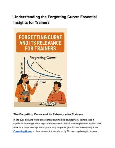 Understanding the Forgetting Curve_ Essential Insights for Trainers