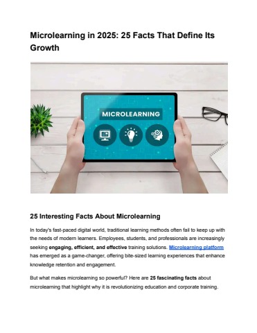 Microlearning in 2025_ 25 Facts That Define Its Growth