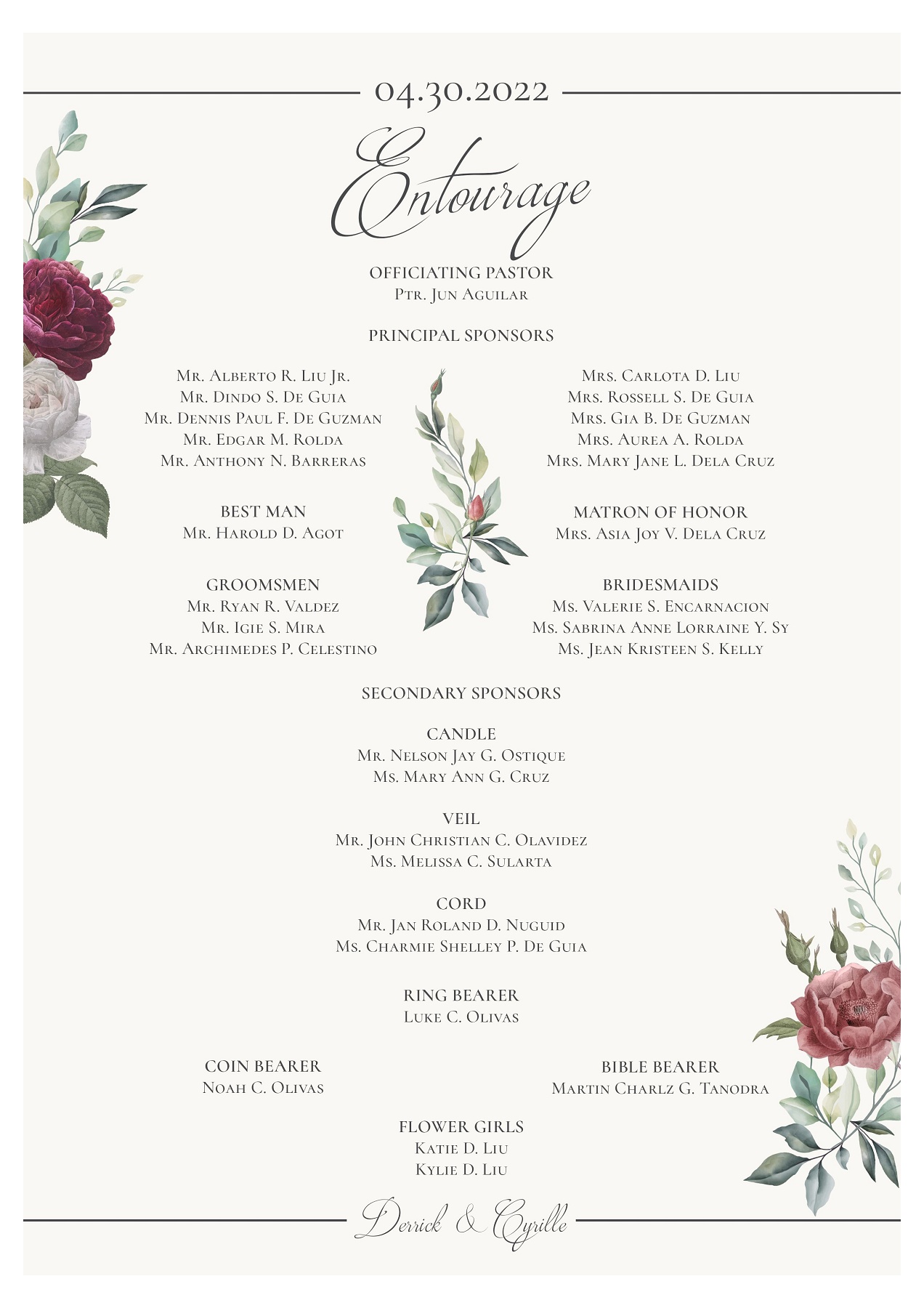 Wedding Invitation Wording Entourage Jay & Ram Wedding Invitation