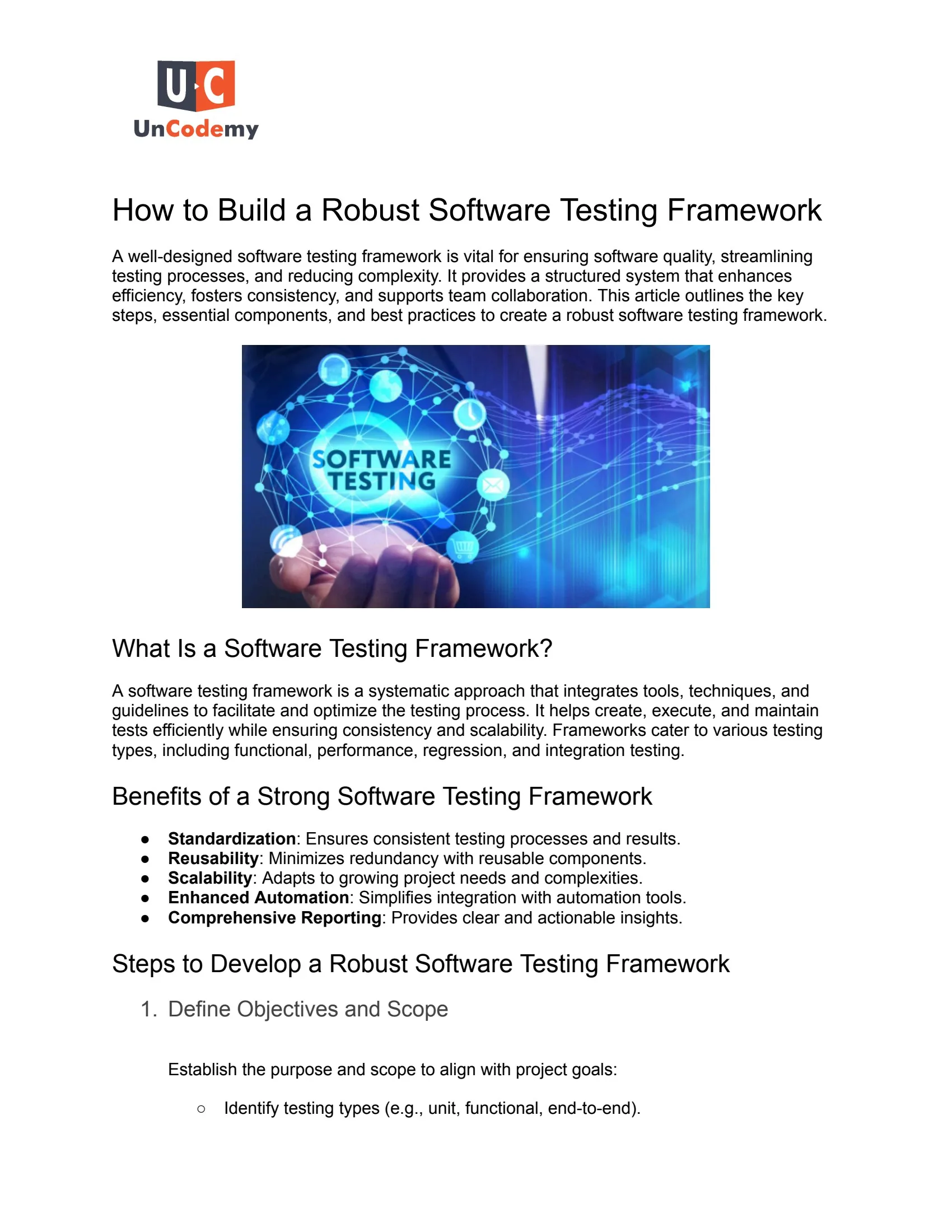 How to Build a Robust Software Testing Framework