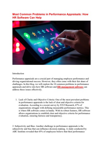 Most Common Problems in Performance Appraisals - Shrmpro ATS Flip PDF ...