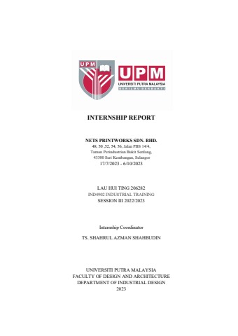LAU HUI TING_INTERNSHIP REPORT - LAU HUI TING / UPM Flip PDF | AnyFlip