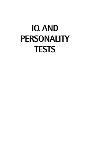 IQ and Personality Tests Assess and Improve Your Creativity, Aptitude ...