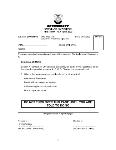 S1 ECON ORI PAPER - PLHS Library Flip PDF | AnyFlip
