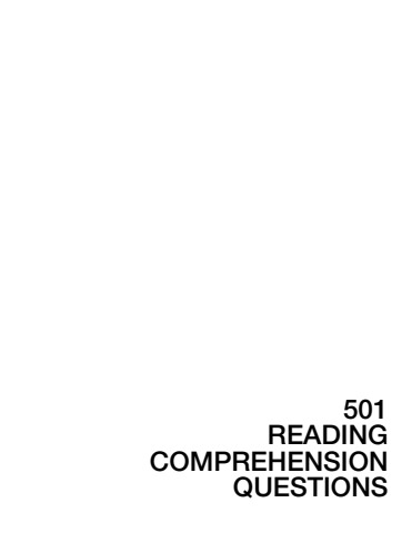 501 Reading Comprehension Questions, 3rd Edition (LearningExpress)