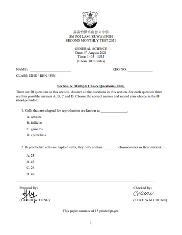 J2 IGCSE SCIENCE Exam questions (J2 HE/REN/PIN) - PLHS Library Flip PDF | AnyFlip