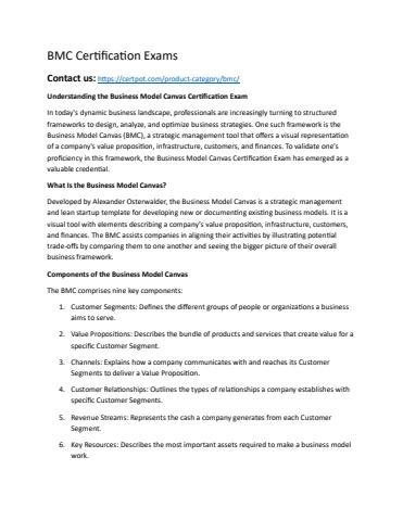 BMC Certification Exams