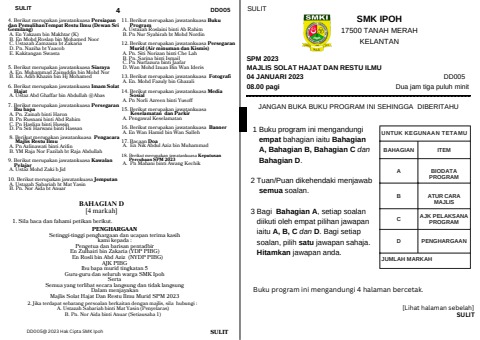 Majlis Solat Hajat dan Restu Ilmu Murid SPM 2023 - rosla Flip PDF | AnyFlip